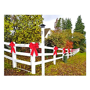 SIMISI RIBBON Red Bows Christmas Decorations Big Wired Velvet Bow with Gold Border for Wreaths Outdoor, Gift Wrapping, Tree Topper, Outside (12 * 14 inch)