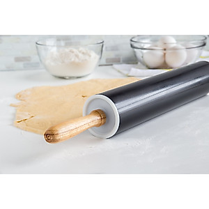 Fox Run Non-Stick Rolling Pin, Carbon Steel, 12-Inch Barrel, Black