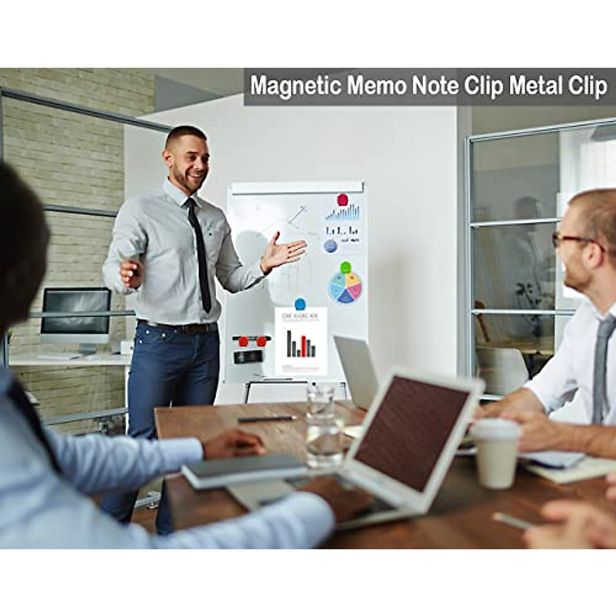 BamLue 12 Pieces Fridge Magnet Clips, Refrigerator Whiteboard Wall Fridge Memo Note Paper Clips, Colored Heavy Duty Metal Magnetic Clip for Photos, Pictures, Papers on Home & Office & Teaching