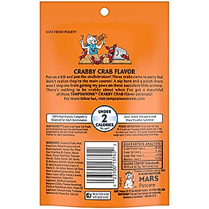 Temptations Crunchy and Soft Cat Treats, Crabby Crab, 3 Ounce (Pack of 12)