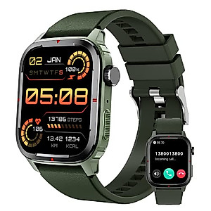 Military Smart Watches for Men(Answer/Make Calls), 1.91'' Fitness Tracker Watch 123 Sport Modes Outdoor Sport Watch with Heart Rate Blood Oxygen Sleep Monitor Steps Calories for Android and ios Phone