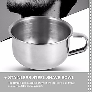LALAFINA Shaving Bowl Shave Cup Men Shaving Supplies Metal Shave Bowl Shave Soap Bowl Shaving Soap Bowl Shaving Cup Men Shaving Accessory Shaving Mug Shave Bowl for Men for Men