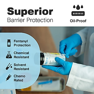 Raxwell Blue Nitrile Gloves Disposable Latex Free X-Large | 4 Mil Nitrile Medical Gloves | 100 Count Powder Free, Disposable, Food Grade & Safe | Food Lab & Veterinarian Grade