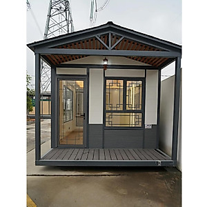Tiny House for Adults Living, Expandable Container House, Prefabricated Mobile House, 2 bedrooms 1 Bathroom and Kitchen Portable