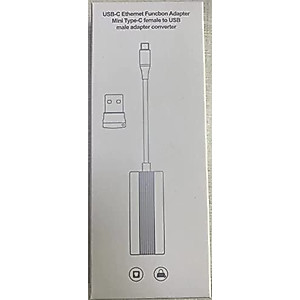 USB C to RJ45 Ethernet LAN Network Adapter + Aluminum USB Male to USB C Female Adapter Compatible with MacBook Pro Air iPad Surface Book Chromebook Dell XPS Galaxy S23