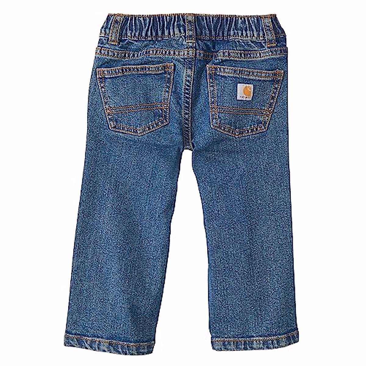 Carhartt Baby Boys Relaxed Fit Denim 5-Pocket Bootcut Jeans, Medium wash, 18 Months