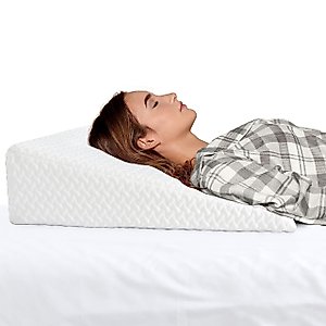 Milliard Wedge Pillow for Sleeping, Acid Reflux, Heartburn, and GERD, with Memory Foam Top, Breathable and Removable Washable Cover (7.5 in Height by 25 in Wide)
