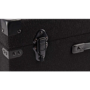 ODYSSEY C45200 Carpeted Case for 45 Rpm Vinyl Records with Surface Mount Hardware, Black