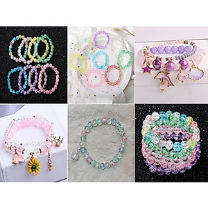 Glass Beads 8mm 100pcs Round Smooth Loose Beads for Bracelet Necklace Jewelry Making Craft DIY （8mm, 50805 Dark Blue）