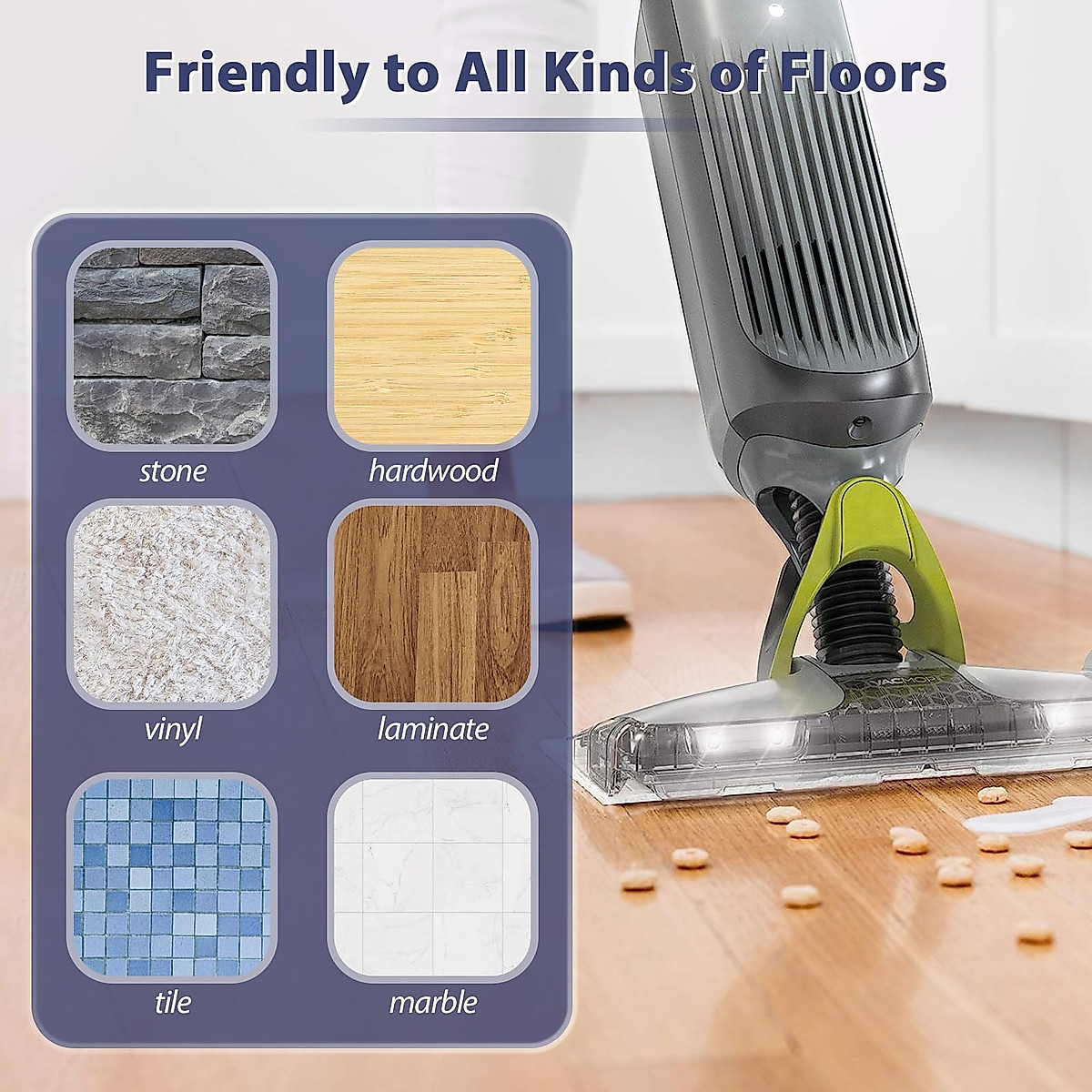 Steam Mop Replacement Pads for Shark Vacmop - 4 Pack Reusable Mop Pads - Compatible with Shark Vacmop VM252, VM250, VM200, VM190 Models - Washable Vacuum Mop Pad Refills - Suitable for All Hard Floors