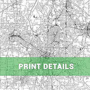 Dear Mapper Akron United States View Abstract Road Modern Map Art Minimalist Painting Black and White Canvas Line Art Print Poster Art Line Paintings Home Decor (Set of 3 Unframed) (12x16inch)