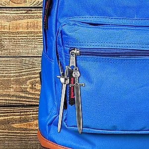 Molain Sword Bookmark Metal Bookmark- 14pcs Mini Sword Dagger Bookmark- Antique Silver Tachi Metal DIY Hanging Pendants Toy 7 Styles (Sliver)