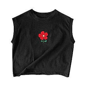 Toddler Baby Boy Letter Tank Top Sleeveless T-Shirt Ruffle Cap Sleeve Round Neck Cute Solid T Shirt Spring Summer Outfit Black