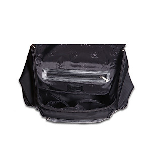 Rioni Top Loading Cambridge Travel Daypack Backpack Unisex - Signature Black