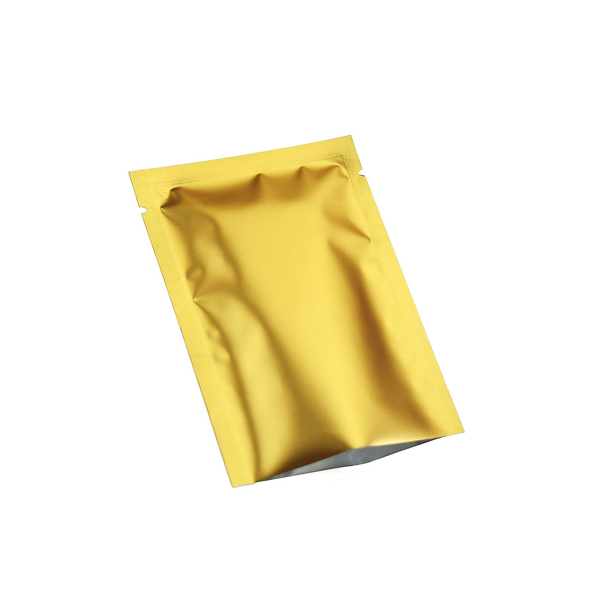200PCS Matte Gold Metallic Foil Open Top Mylar Bags Smell Proof Heat Seal Packaging Bags 9x13cm (3.5x5.1")