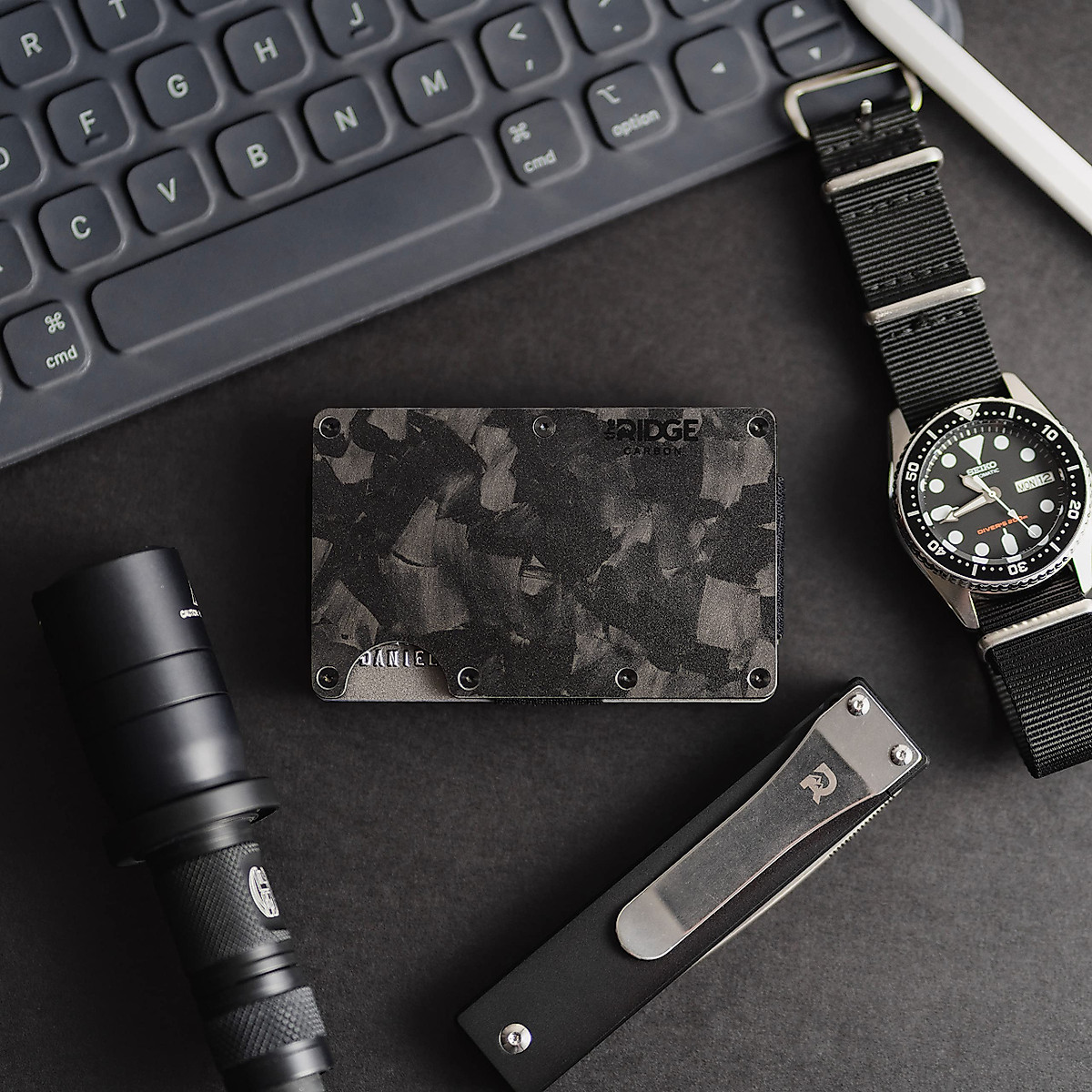 Ridge Wallets for Men - Slim Minimalist Wallet For Men, Front Pocket Wallets for Men, RFID Wallet For Men - Card Holder Wallet Forged Carbon