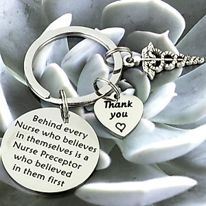 Hutimy Nurse Instructor Gift Keychains Nurse Preceptor Thank You Jewelry Nursing Instructor Appreciation Gifts Nursing Preceptor Keychain