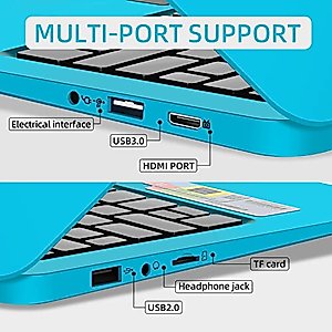 Monitech 10.1” Mini Laptop, 2GB RAM and 32GB SSD Netbook, Small Laptop with USB 3.0, Full HD IPS Display Pink Laptop Computer, Dual Core Lightweight Laptop, Ultra Thin Notebook Computer Windows 10