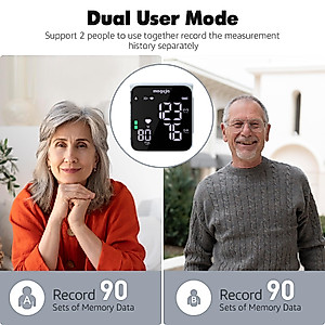 Blood Pressure Monitors for Home Use, maguja Rechargeable Blood Pressure Cuff Wrist Electronic Sphygmomanometer BP Monitors with Voice Broadcast, 180 Memory Storage for 2 Users