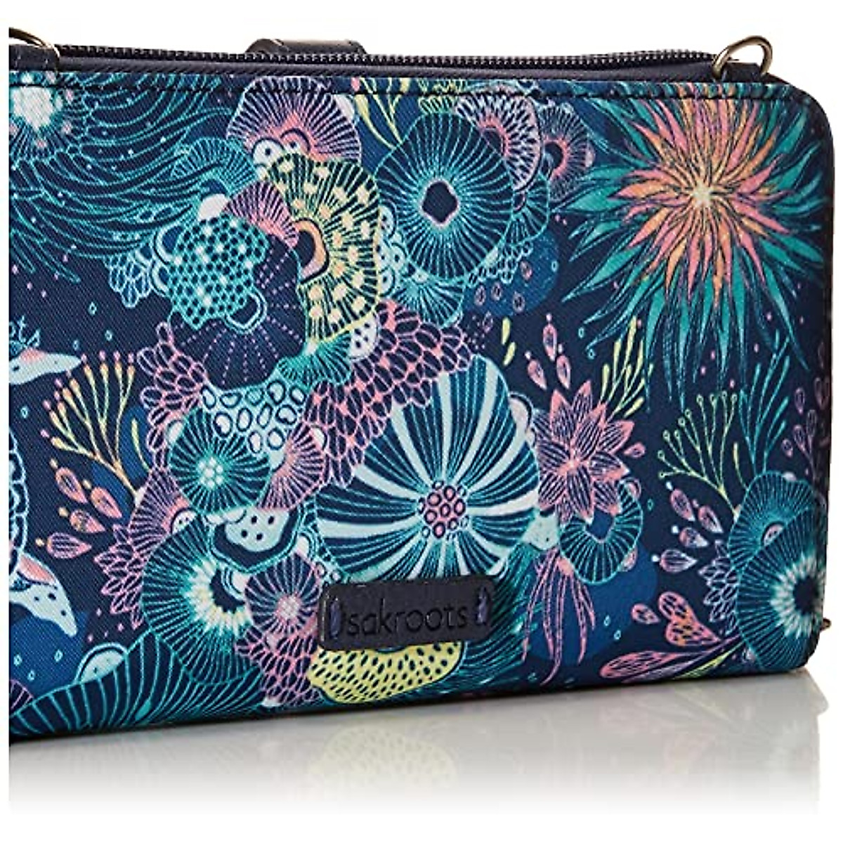 Sakroots womens Women's Eco-twill crossbody, Royal Blue Seascape, One Size US