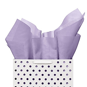 Lavender Tissue Paper for Gift Bags 120 Count of Acid Free Tissue Paper for Gift Tissue Paper for Crafts 15 Inch X 20 Inch Valentines Day Tissue Paper Lavender Colored Tissue Paper by Crown Display
