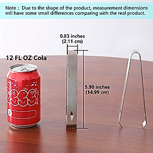 Small Tongs, Newness Ice Tongs for Ice Bucket, 5.9inch Stainless Steel Serving Tongs, Sugar Tongs Appetizers Tongs for Kitchen, Coffee Bar, Party, Sugar, Ice Cube Tray and Ice Bucket