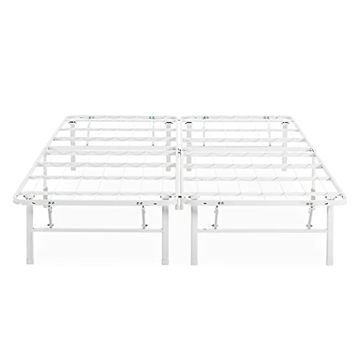 ZINUS SmartBase Tool-Free Assembly Mattress Foundation, 14 Inch Metal Platform Bed Frame, No Box Spring Needed, Sturdy Steel Frame, Underbed Storage, White, Full