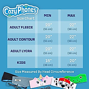 CozyPhones Over The Ear Headband Headphones - Kids Wireless Headphones Volume Limited with Thin Speakers & Super Soft Fleece Headband - Pink Unicorn