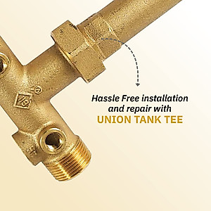 Plumb eeze Pressure Tank Installation Kit with 1" Brass Union tank tee to fit most pressure tanks with diameters up to 16"