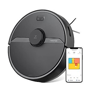 roborock S6 Pure Robot Vacuum and Mop, Multi-Floor Mapping, Lidar Navigation, No-go Zones, Selective Room Cleaning, 2000Pa Suction, Wi-Fi Connected, Alexa Voice Control (Black)