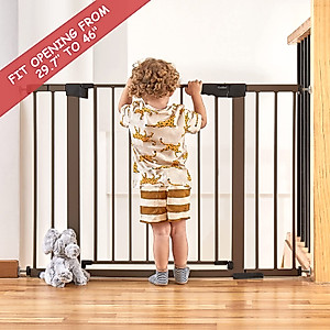 Cumbor 36" Extra Tall Baby Gate for Dogs and Kids & Cumbor 30.5" Tall Auto Close Safety Baby Gate, 29.5"- 46" Width Dog Gate for House, Stairs, Doorways