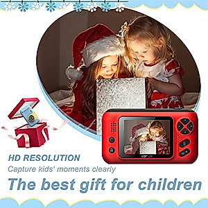 Akloker 2.4 Inch HD Screen Mini Kids Camera Birthday Gift Dual Lens Kids Digital Camera Mini Digital Camera with 32G Memory Card