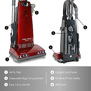 Prolux LED Upright Sealed H-Grade HEPA Allergen Pet Vacuum