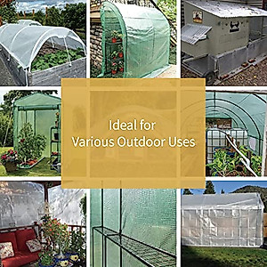 GUARD SHIELD Clear White Tarp Heavy Duty 16x16 Feet Waterproof for Greenhouse Outdoor Garden Poly Cover UV Resistant 3x3 Weave 10mil