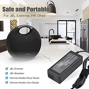 Charger for JBL Extreme/JBL Extreme 2/ JBL Boombox Speaker/HK Harman Kardon Onyx Studio 7 6 5 4 3 2 1/ Aura Studio 1 2 Wireless Bluetooth Speaker Replacement AC Adapter Power Supply Cord