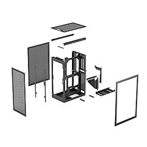 SSUPD Meshlicious Mini-ITX Small Form Factor (SFF) Case - One Tempered Glass Side Panel & One Mesh Side Panel with PCIe 3.0 Riser Cable -Tool-Free and Easy Accessibility (Black)