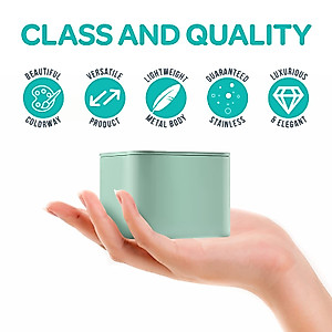 Hearts & Crafts Mint Square Tins with Lids - 24 Pack 8 oz Tin Cans for Candles Durable, Heat Resistant, Non-Rusting Tin Containers for Candle Making, Crafts, Gifts, and Storage and DIY Projects