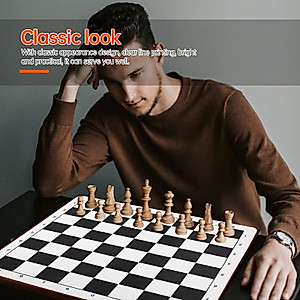 FOMIYES Board Game Table Mat 2pcs Roll Up Chess Board Portable Classic International Chess Board Mat Tournament Chess Sheet for Home Outdoor Picnic Board Game Mat