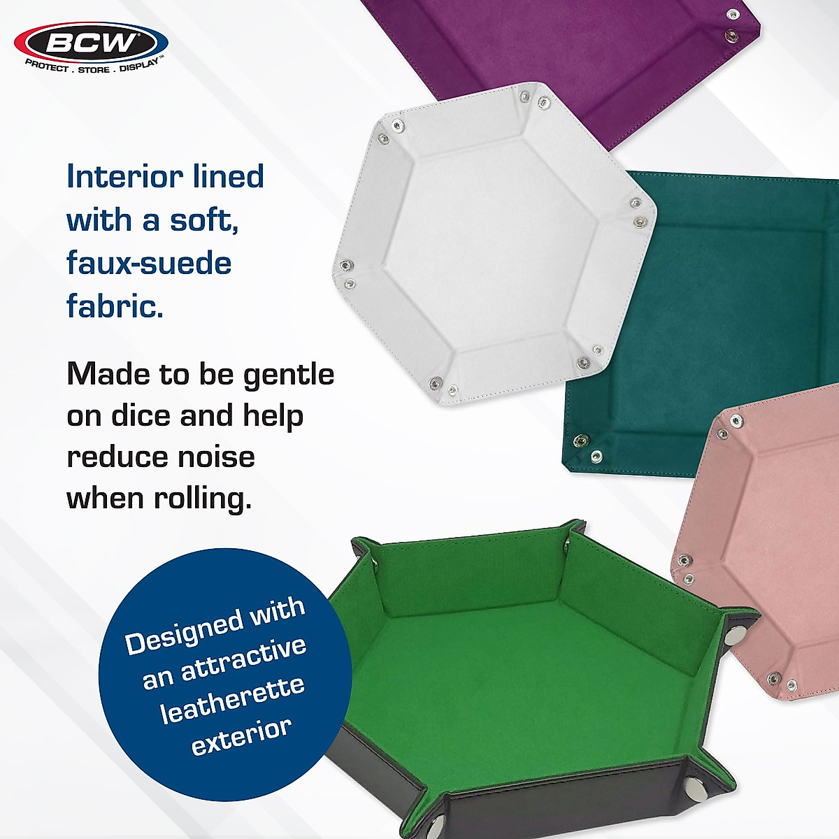 BCW Square Dice Tray - White | 7x7 Inches | Ideal for Dungeons and Dragons, Pathfinder, etc | Dice Rolling Tray Gaming Accessory for Tabletop RPGs and Board Games…