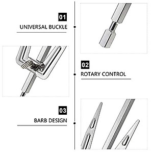 DOITOOL Air Fryer Forks Stainless Steel Grill Rotisserie Fork, 1PCS Roast Chicken Fork Fish Meat Grilling Fork, Replacement Air Fryer Grill Fork for BBQ Home Kitchen Outdoor Camping (25cm)