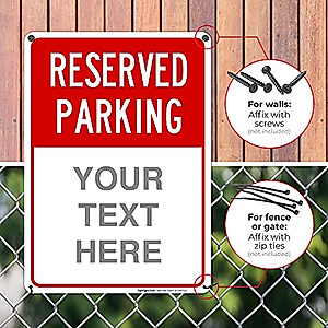 Sigo Signs Reserved Parking Sign, Custom Parking Sign for Parking Lots, Businesses and Schools, 10x14 Inches, Rust Free .040 Aluminum, Fade Resistant, Made in USA by Sigo Signs