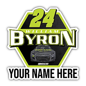 Custom Personalized Nascar #24 William Byron 4-Inch Vinyl Decal Sticker with Engraved Name