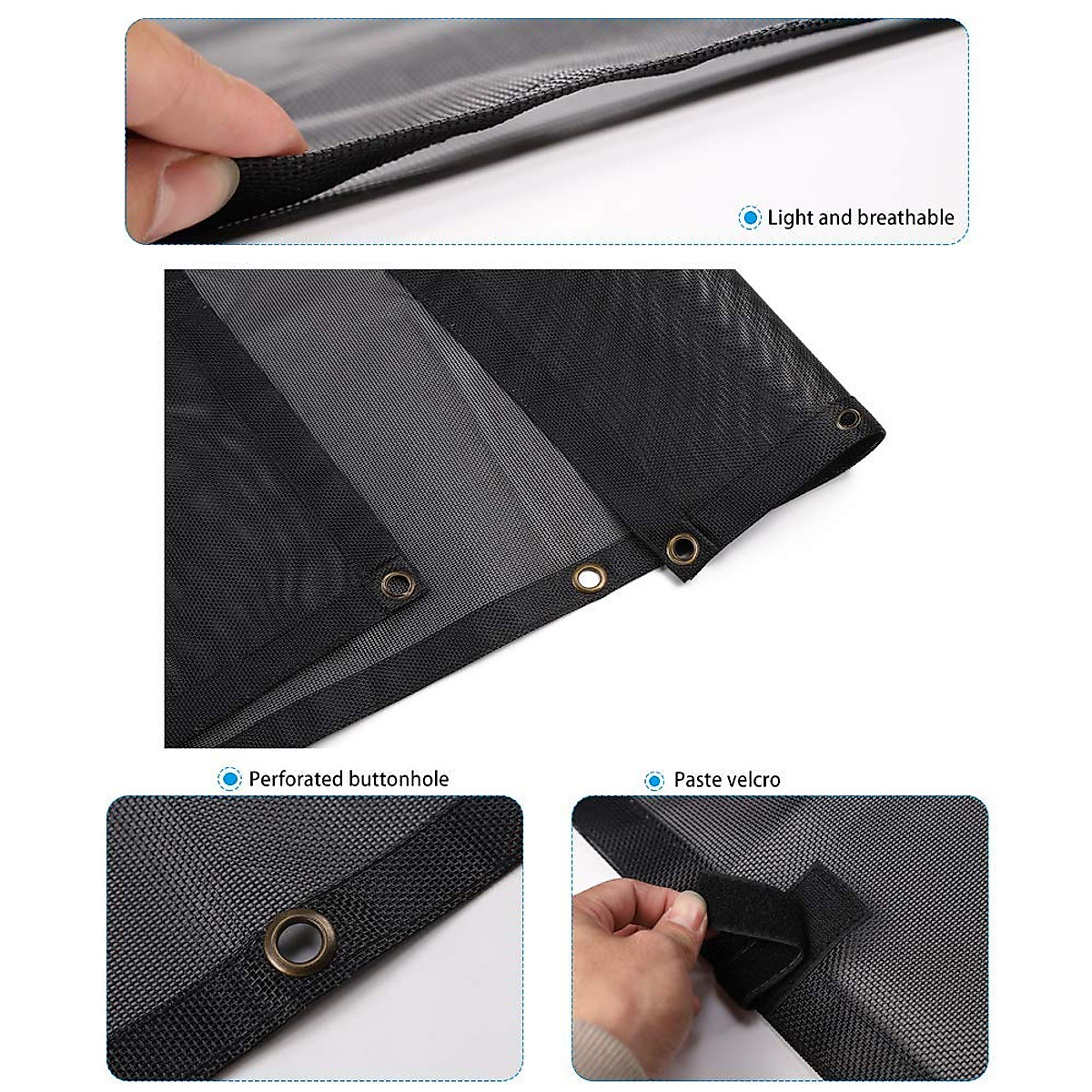 Voodonala Top Roof Mesh Sunshade Cover for Jeep TJ UV Sun Shade Protection for Jeep Wrangler TJ 1996-2006