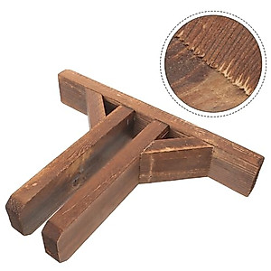 MERRYHAPY Solid Wood Screen Base Fences Wear-Resistant Divider Bracket Home Divider Stand Room Partition Support Bases Patio Fence Base Household Divider Stand Thickened Divider Stand Wooden