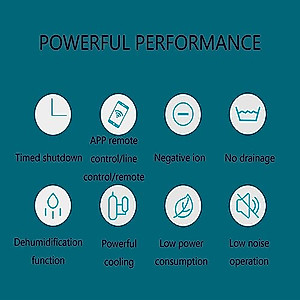 Portable Camping Air Conditioner, 4436BTU Outdoor Utility Portable Air Conditioner and Dehumidifier Low Noise (38dB) with Smart Control and Panel Control,Wire control