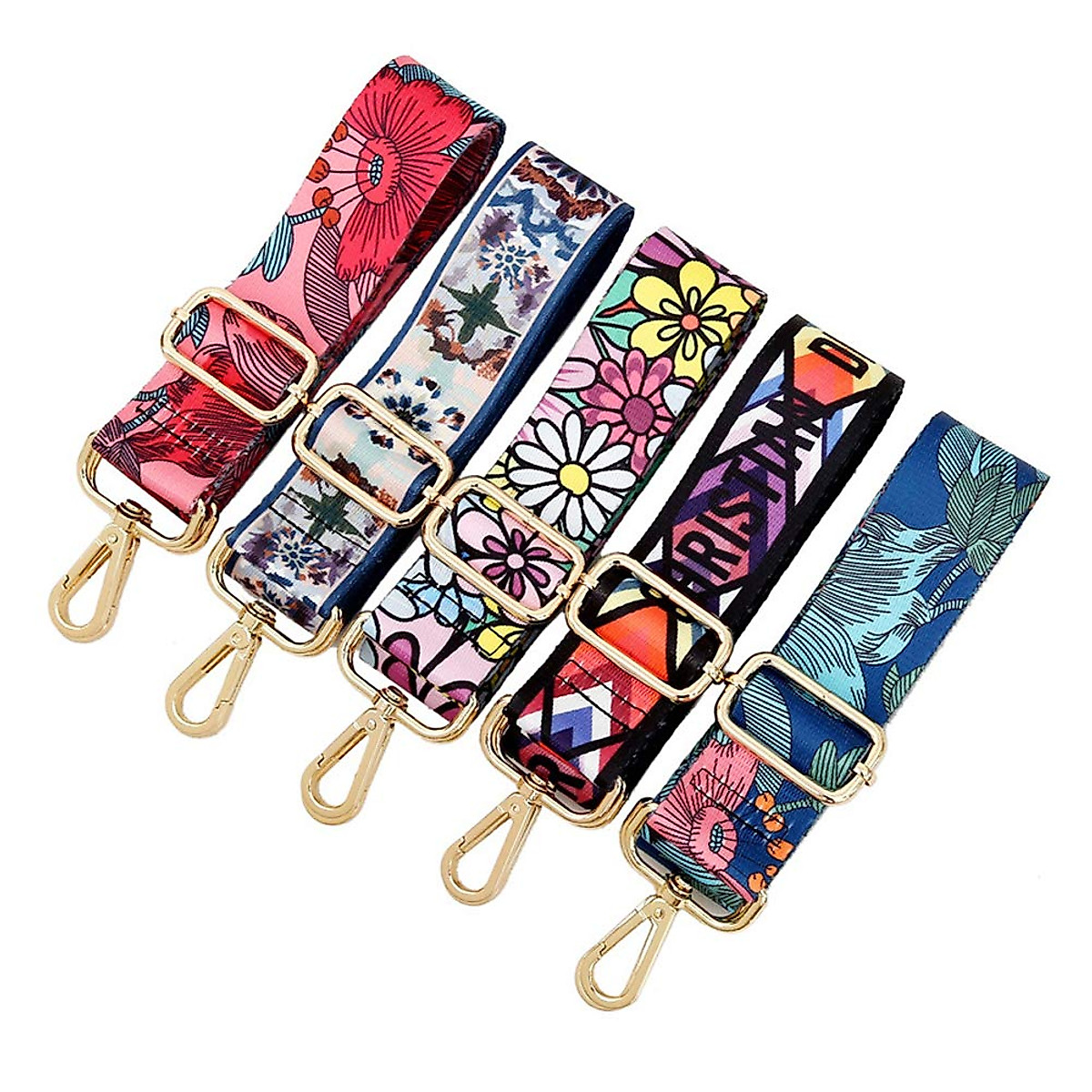 UMILY 3.8cm Wide purse straps replacement crossbody Strap Adjustable Multicolor Handbag Shoulder Bag Strap 80-130cm
