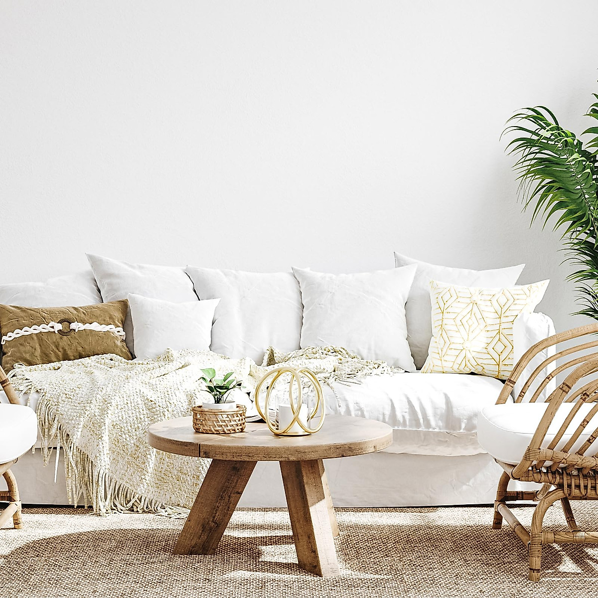 Fixwal Throw Pillow Inserts Set of 2-26 x 26 Inches Bed and Couch Pillows - Euro Pillow Indoor Decorative Pillows for Bed and Sofa