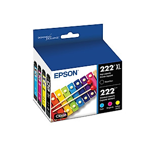 Epson T222 Standard-Capacity Color and High-Capacity Black Multi-Pack
