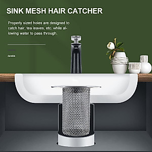 4pcs Filter Hair Catcher for Sink Drain Hair Trap Drain Hole Trap Sink Mesh Strainer Basin Drainage Strainer Sink Mesh Hair Catcher Drain Cover Mesh Sink Strainer Sink Drainer