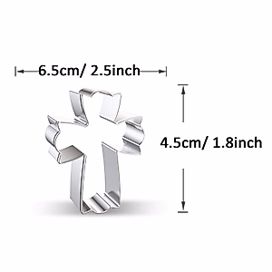 WJSYSHOP Crucifix Cross Crucifixion Shaped Cookie Cutter - G